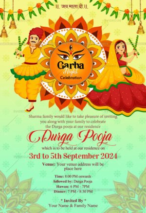 Garba Night Invitation card | 3VIDEO.IN