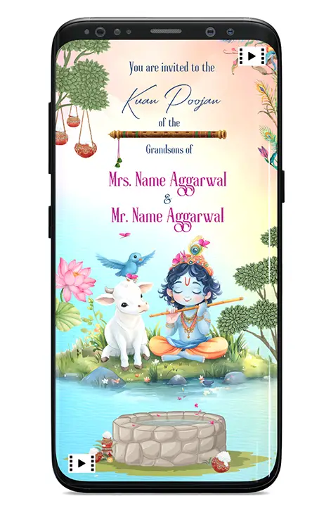 Personalized Kuan Poojan Invitation Video – Custom & Elegant | 3video